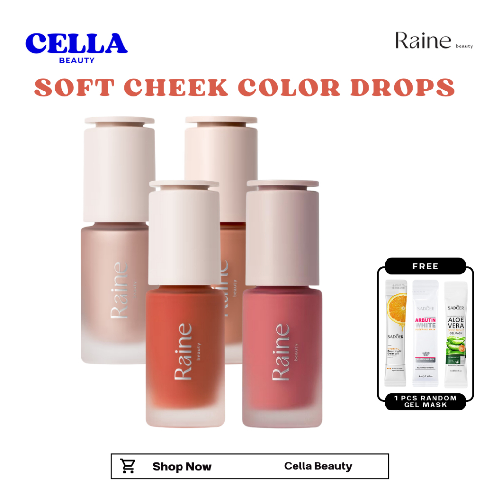 Jual Raine - Soft Cheek Color Drops (Free 1 Gel Mask) | Blush On ...