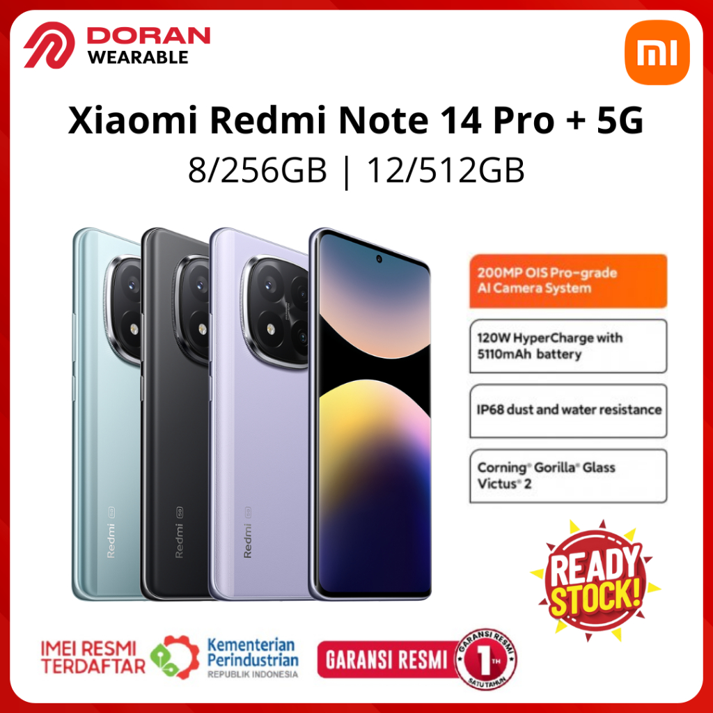 Jual Xiaomi Redmi Note 14 Pro+ 5G 8/256GB 12/512GB | 200 MP OIS Pro ...