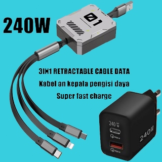 Jual Kabel 3 In 1 Pengisian Teleskopis Kabel Pengisian Cepat for ...