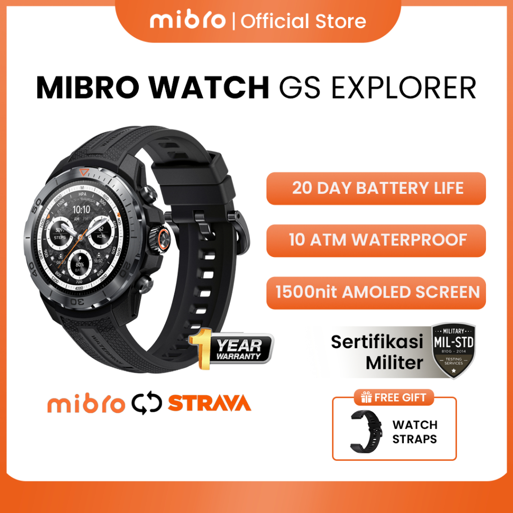 Jual Mibro Official GS Explorer 22mm Smartwatch 1.32" AMOLED Screen ...