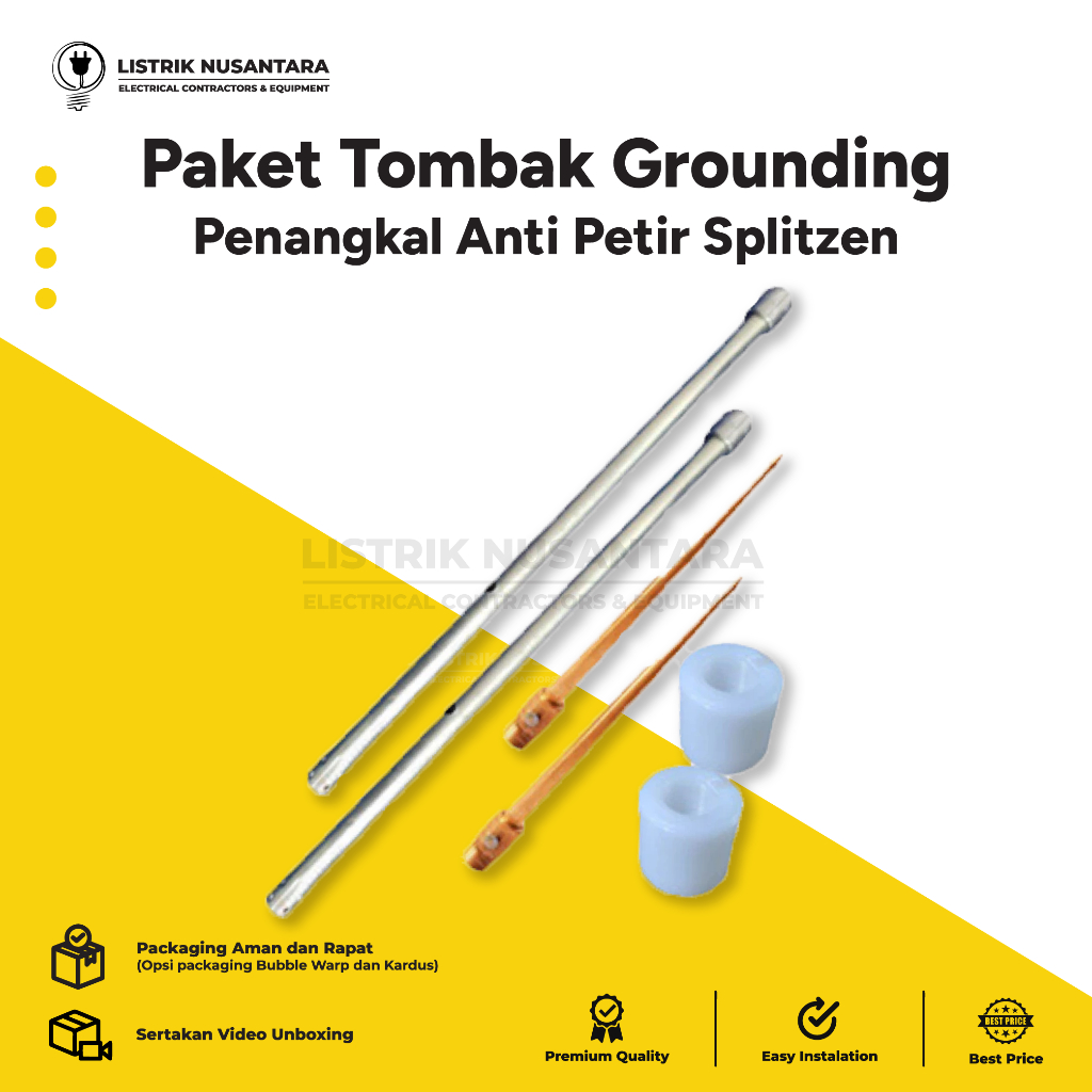 Jual Paket Tombak Grounding Penangkal Anti Petir Splitzen Tiang Sock ...