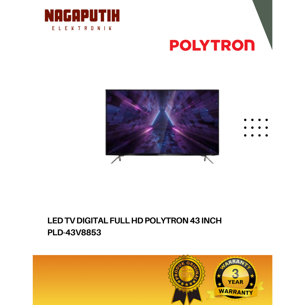 Jual Polytron Digital Led TV Full HD 43 Inch PLD-43V8853 Garansi Resmi ...