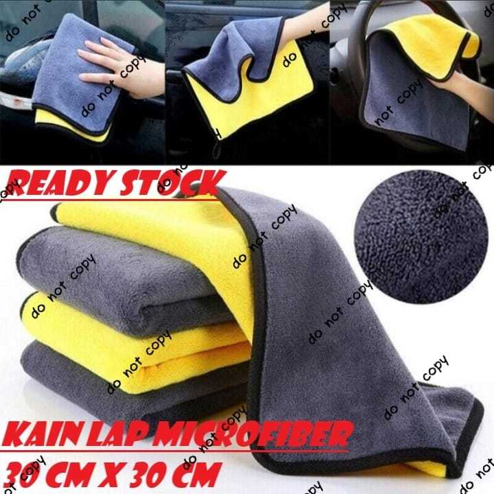 Jual Kain Lap Microfiber Lap Serbaguna 30X30 2 Sisi Halus Multifungsi ...
