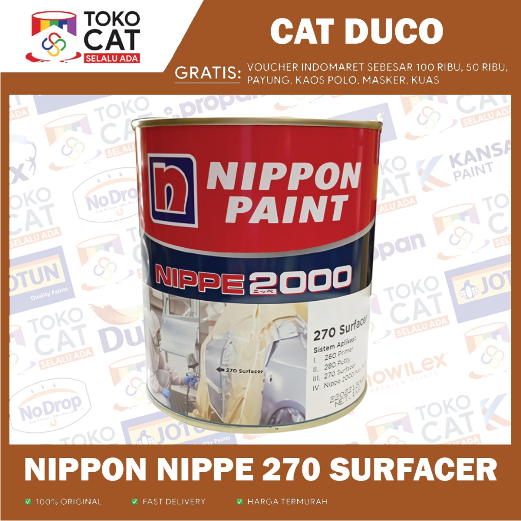 Jual Cat Epoxy Nippe 2000 Epoxy Primer Surfacer Abu + Hardener 1L ABU ...