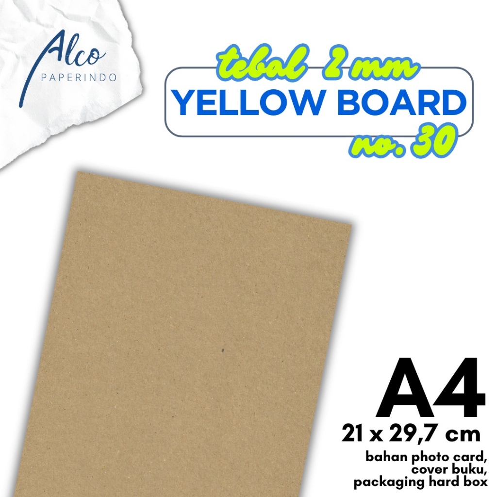 Jual Yellow Board Karton Kuning A4 ( 20,5x29,5cm ) No. 30 Tebal 1500 ...