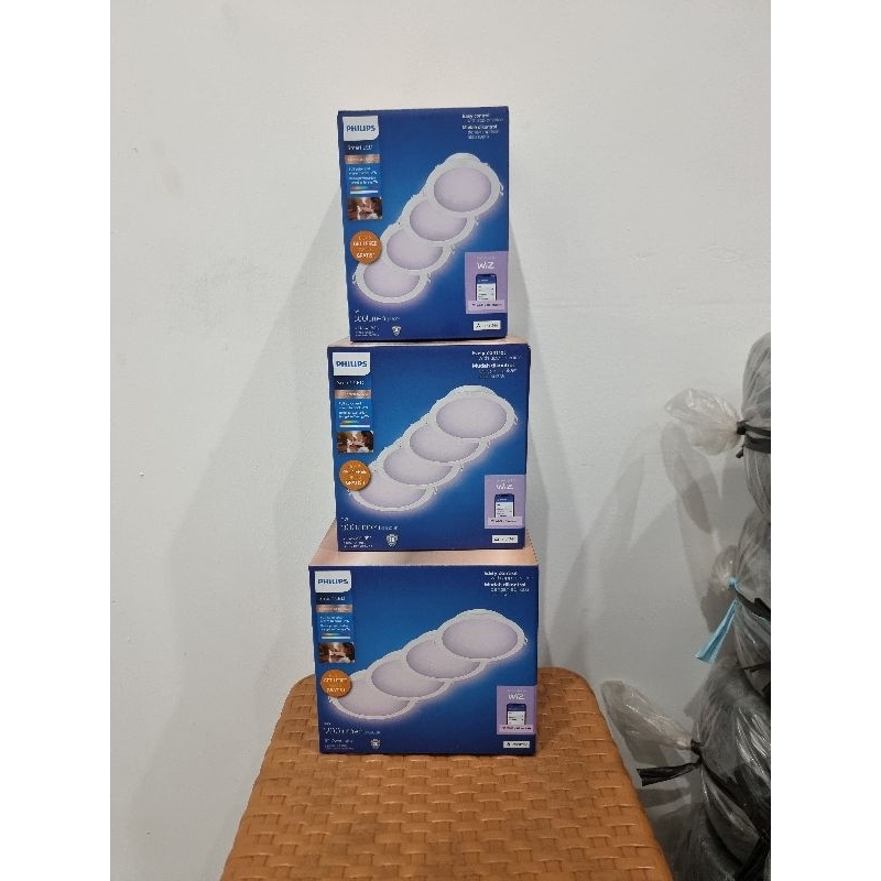 Jual PHILIPS WIZ Smart Led Downlight WIFI PACK BELI 3 FREE 1 (1PACK ISI 4 LAMPU DOWNLIGHT ...
