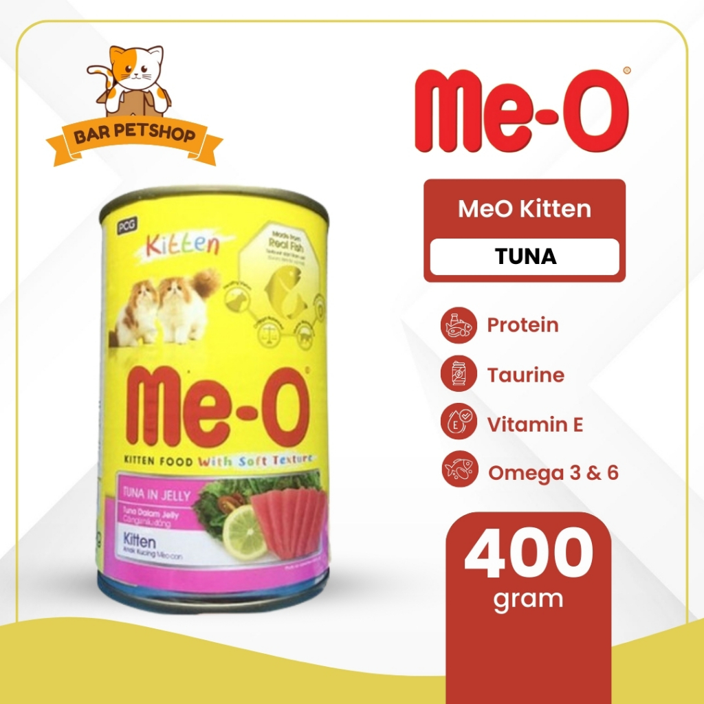 Jual MEO Kitten Tuna Makanan Kucing Basah Kaleng 400gr | Shopee Indonesia