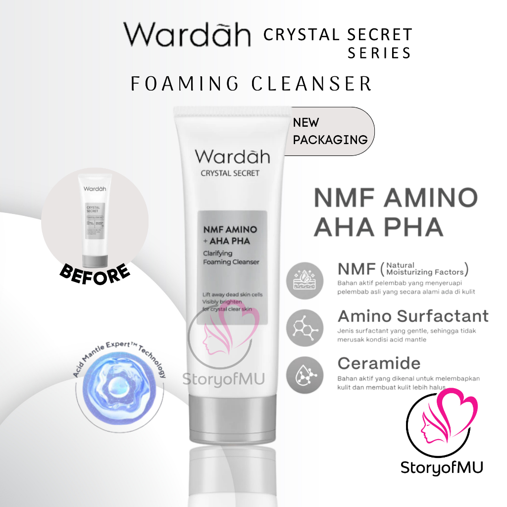 Jual WARDAH Crystal Secret - Foaming Cleanser 100ml / Pencuci Muka ...