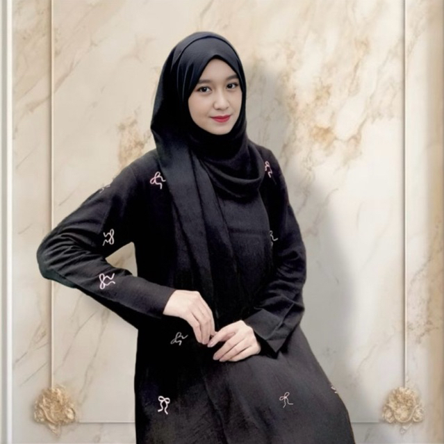 Jual Abaya Pita Coquette Wanita / Gamis Dress Abaya Kekinian Pita ...