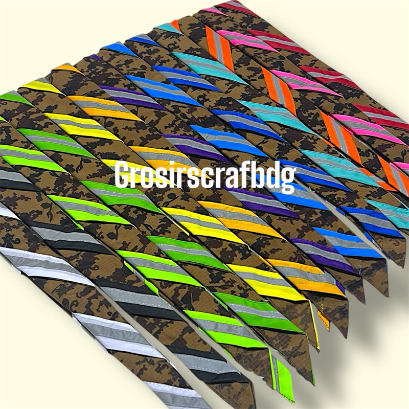 Jual scraf pramuka loreng lis menyala murahhhh / Scraft Pramuka / Skrap ...