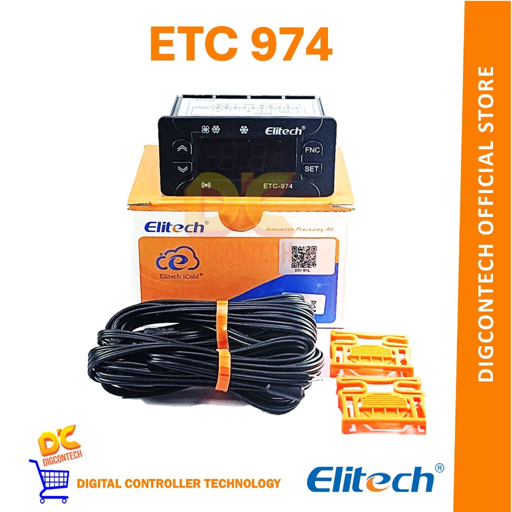 Jual Elitech ETC 974 230V Temperature Controller Thermostat Cold Storage ETC-974 | Shopee Indonesia
