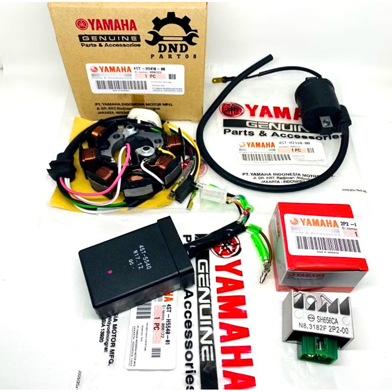 Jual Paket 4 Item Spull Pengapian Coil, kiprok, CDI Yamaha Crypton Vega ...