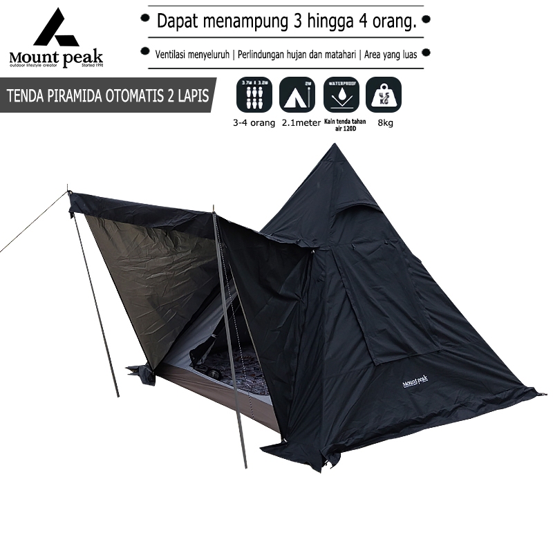 Jual Mountpeak Tenda Berkemah Luar Ruangan Keluarga Tenda Lapisan Ganda ...