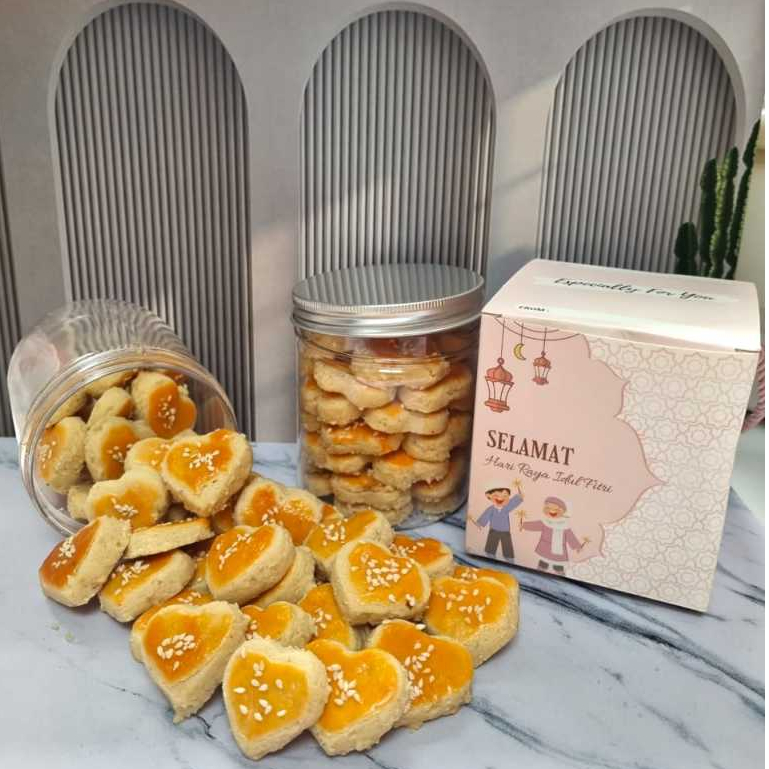 Jual Hans! Hampers lebaran eid mubarak Kue Nastar kacang wijen semprit ...