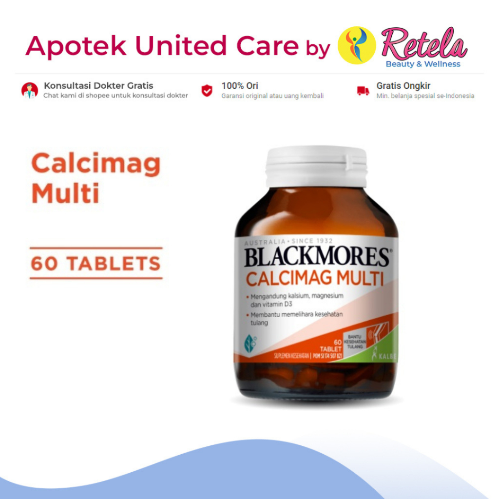 Jual BLACKMORES CALCIMAG MULTI 1 BOTOL 60 TABLET | Shopee Indonesia