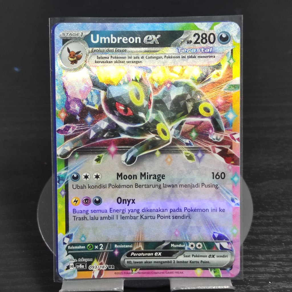 Jual Umbreon EX RR Pokemon KARTU TCG INDONESIA ( Sleeve ) | Shopee ...