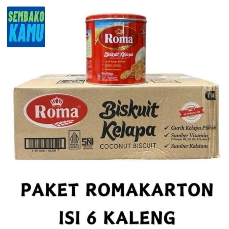Jual Roma Biskuit Kelapa 350 gr - 1 Dus Isi 6 pcs | Shopee Indonesia