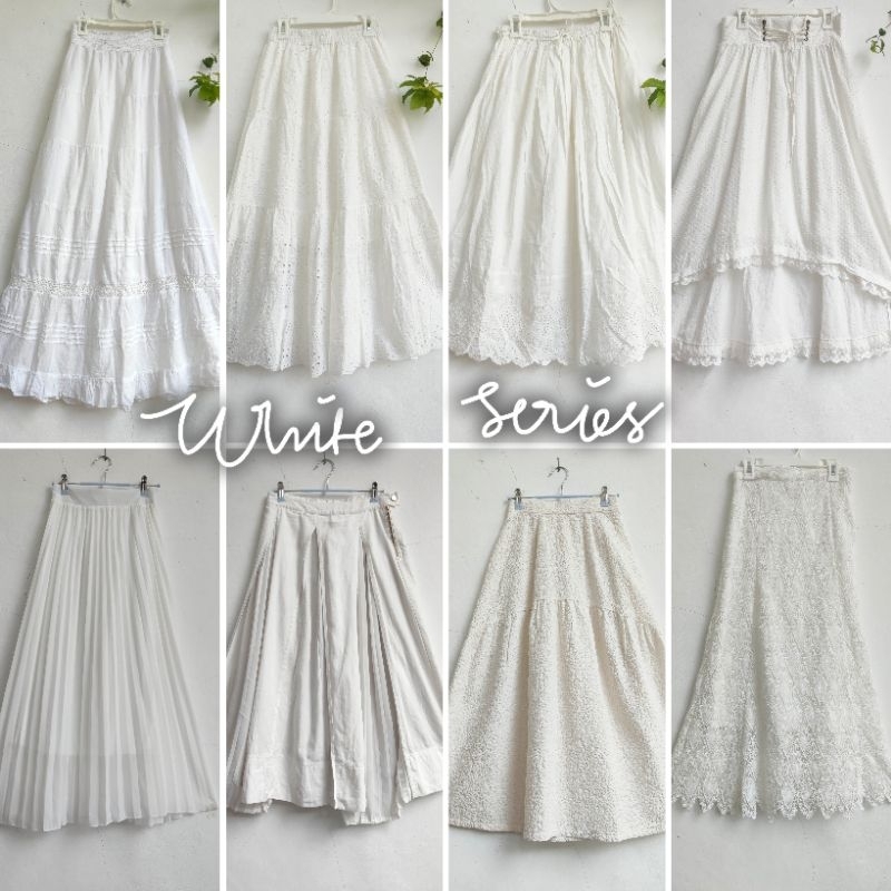 Jual ROK PUTIH BW OFF WHITE SERIES PLISKET RAPIH UNIQLO, UMPAK KATBOL ...