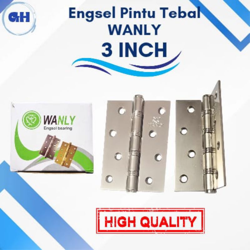 Jual Engsel Pintu Jendela Tebal Engsel Bearing WANLY 3" | Shopee Indonesia