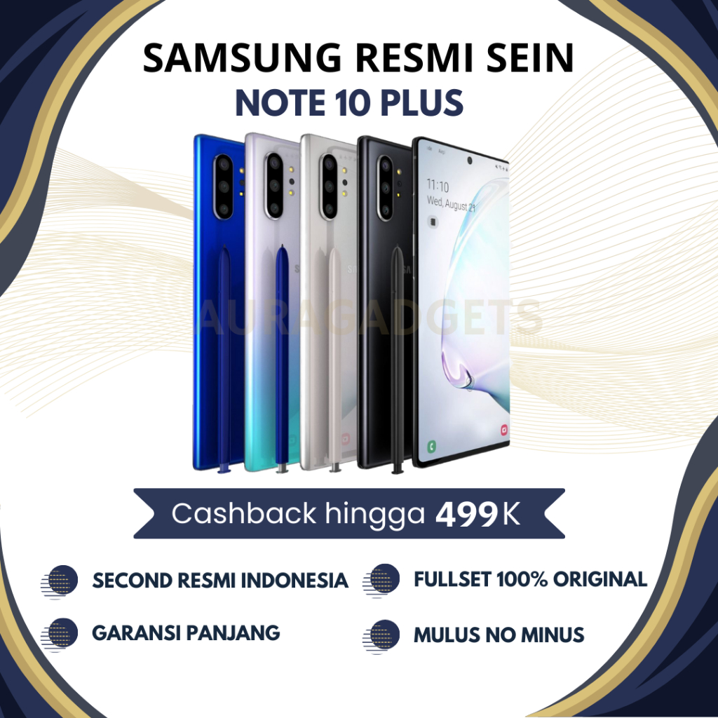 Jual SAMSUNG NOTE 10 PLUS | SEIN RESMI | RAM 12GB | 256GB| 512GB Second - Bekas - Fullset ...
