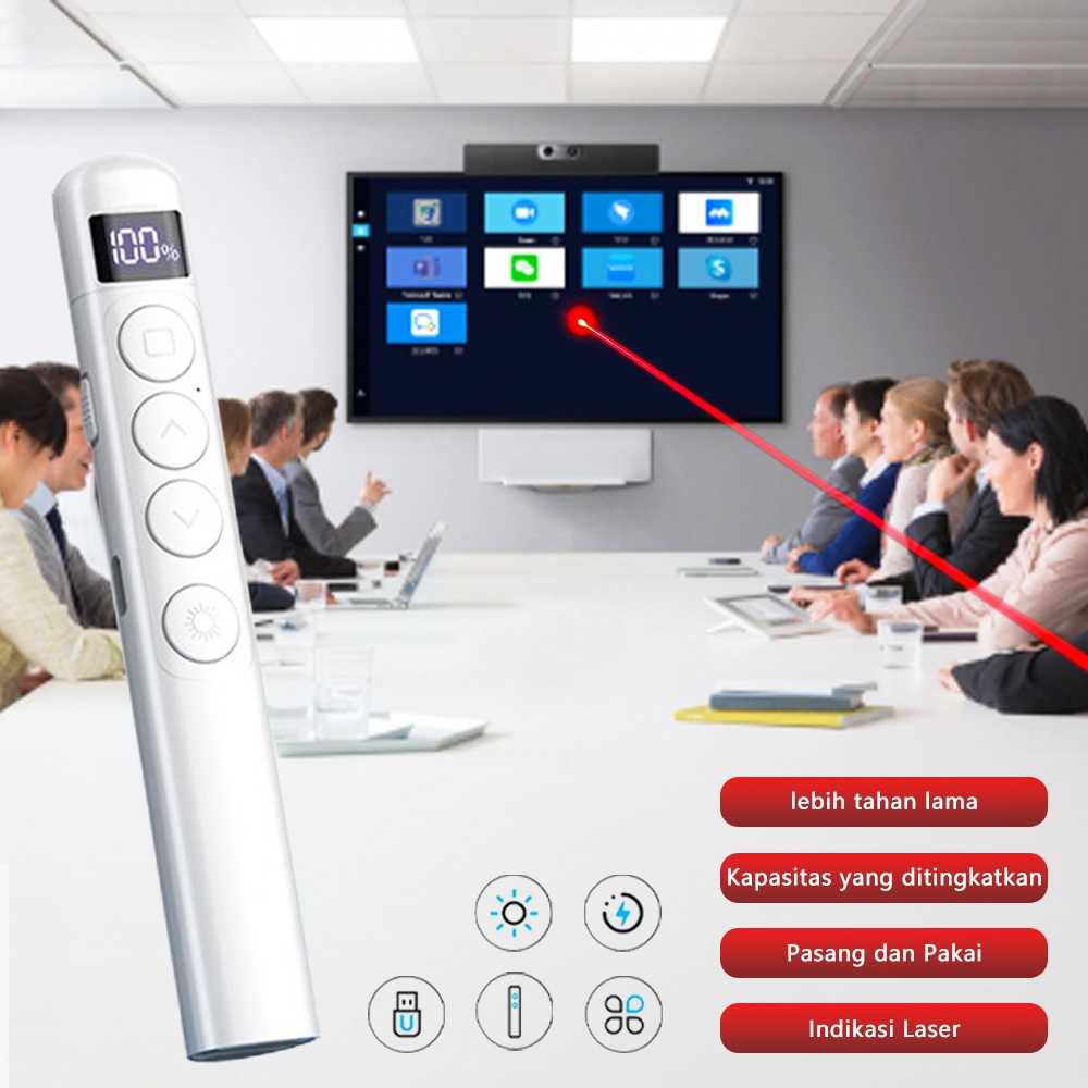 Jual Wireless Laser Pointer 2.4G Remote Control Presenter Laser USB Pen ...