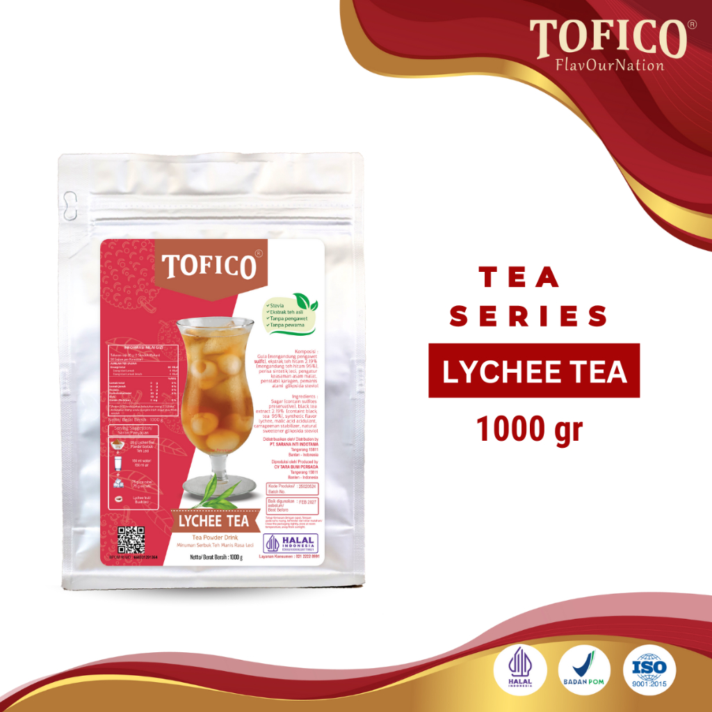 Jual Lychee Tea Powder Tofico/ Bubuk Minuman Rasa Teh Leci Premium 1KG ...