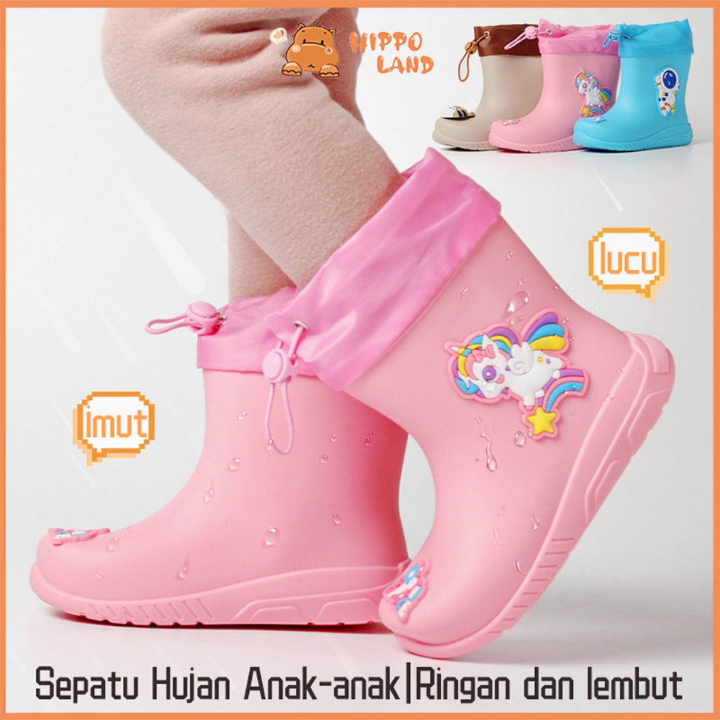 Jual HIPPOLAND Rain BOOTS Sepatu boot anti air unik UNICORN DINOSAUR ...