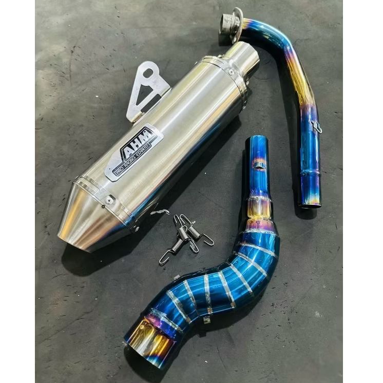 Jual AHM Pipe canister conical open specs exhaust pipe for Wave 125 Xrm ...