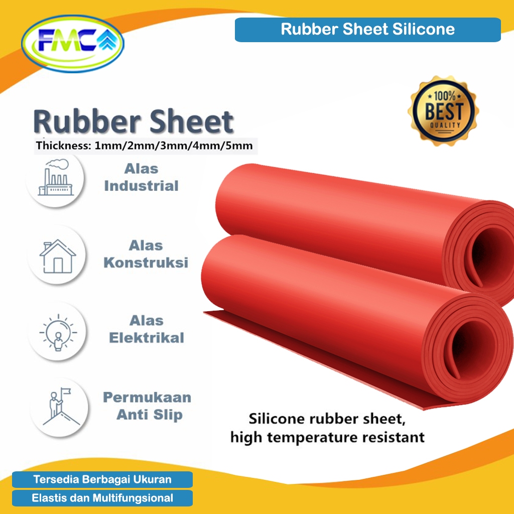 Jual Karet Lembaran Rubber Sheet 1mm 2mm 3mm Meteran Lebar 60cm 80cm 100cm Peredam Mesin Karet ...