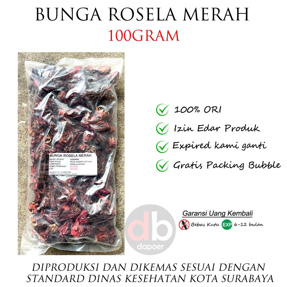 Jual Rosella Merah 100gram Teh Bunga Rosela | Shopee Indonesia