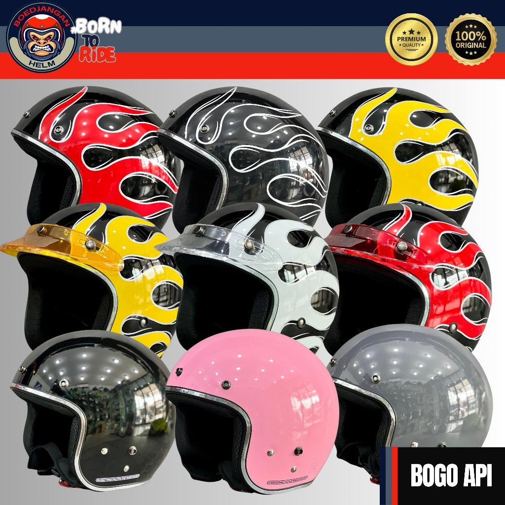 Jual Helm Bogo Api List Chrome || Helm Chopeer SNI Dewasa | Shopee ...