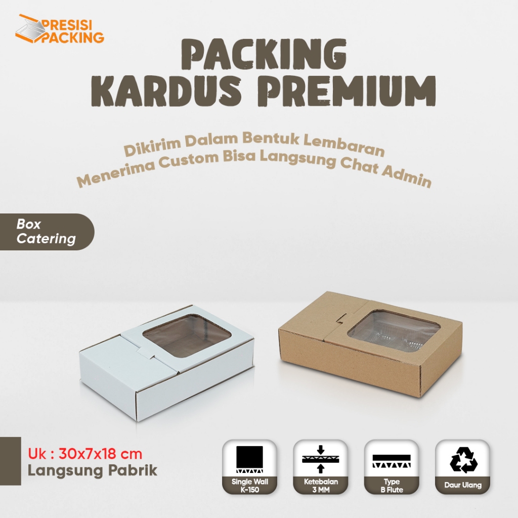 Jual Box Catering 30x18x7 Model Complete Lunch Box Snack Box Kardus ...