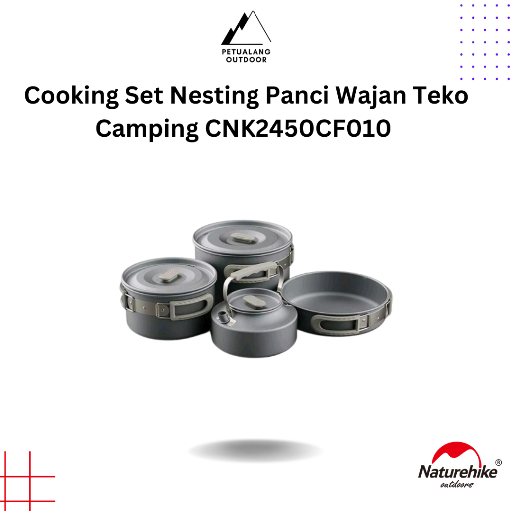 Jual Naturehike CNK2450CF010 Cooking Set Nesting Panci Wajan Teko ...