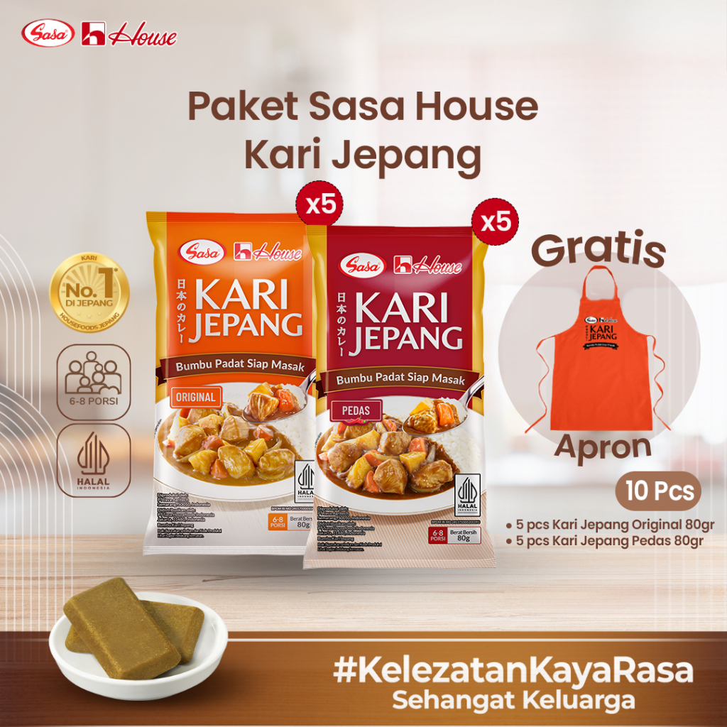 Jual Paket SASA HOUSE KARI JEPANG (10pcs) Free Celemek | Shopee Indonesia