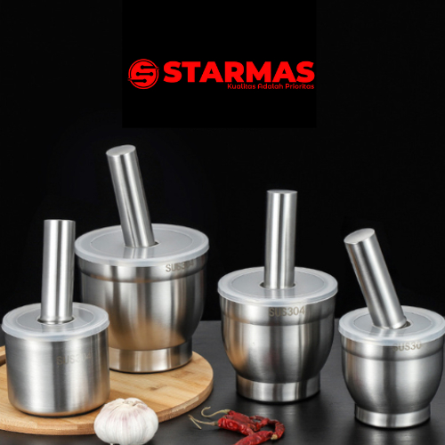 Jual STARMAS Stainless dengan Ulekan dan Tutup Alat Dapur Digunakan ...