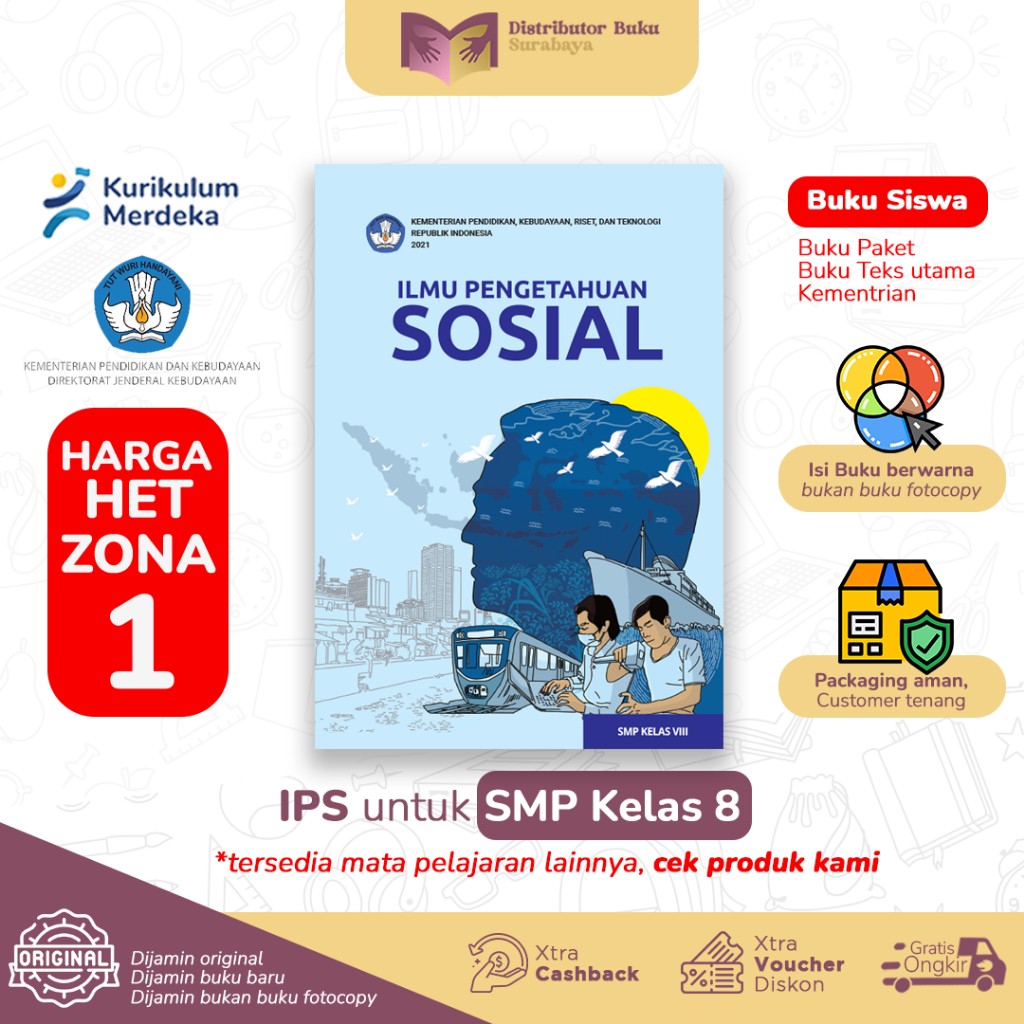 Jual Buku IPS Kelas 8 SMP - Buku Paket Siswa - Kurikulum Merdeka ...