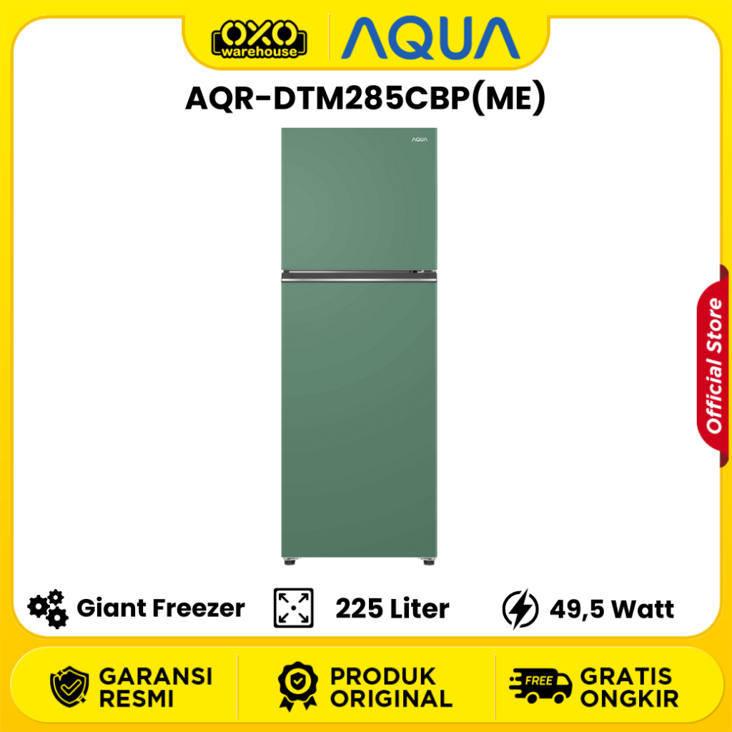 Jual AQUA Kulkas 2 Pintu 225 Liter Turbo Cooling Matcha AQR-DTM285CBP-ME Garansi Resmi | Shopee ...