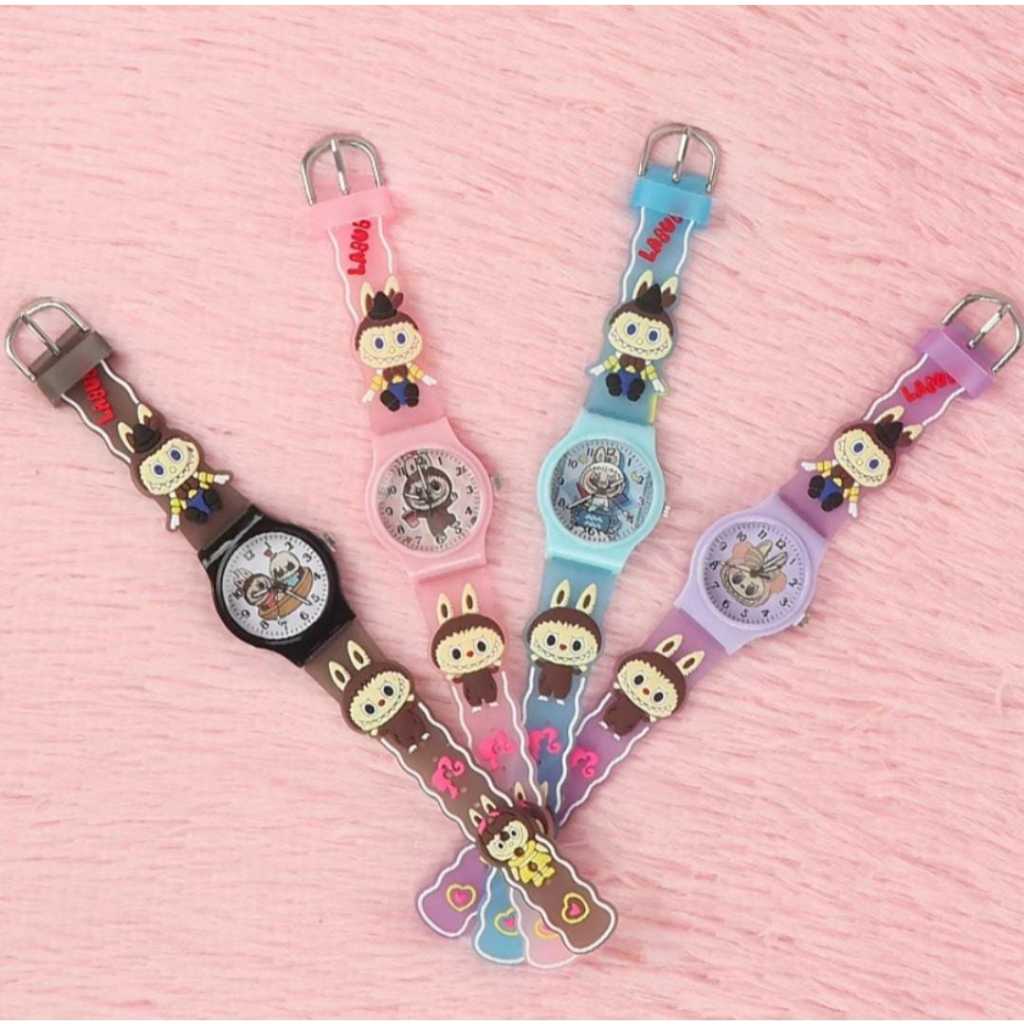 Jual JAM TANGAN LABUBU/JAM TANGAN ANAK MOTIF LABUBU/JAM TANGAN 3D ...