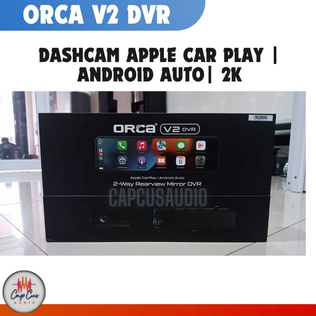 Jual ORCA Dash Cam V2 DVR 10.88″ Kamera 2 Arah Monitor Spion Tengah ...
