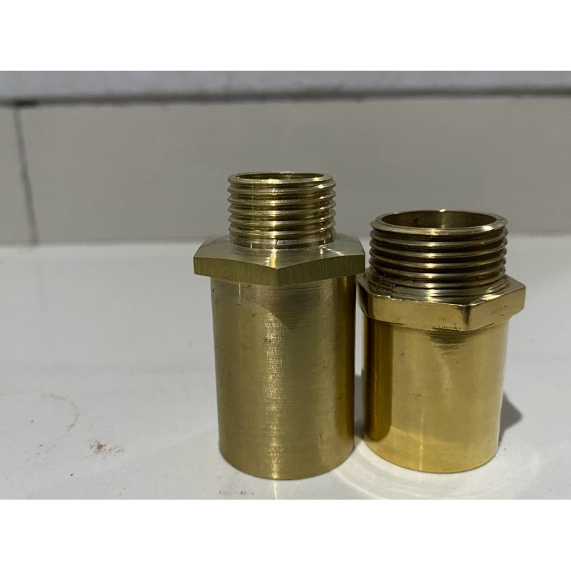 Jual Fitiing sok kran kuningan drat luar dalam 3/4, Fitting sok kran kuningan drat luar 1/2 inch ...