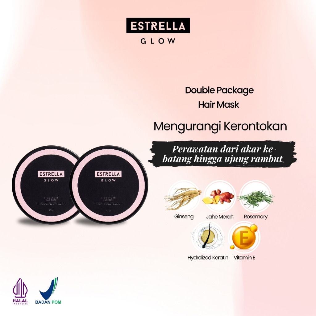 Jual Sale - Estrella Glow Signature Hair Mask 2pcs. Hair Grow, Hair ...
