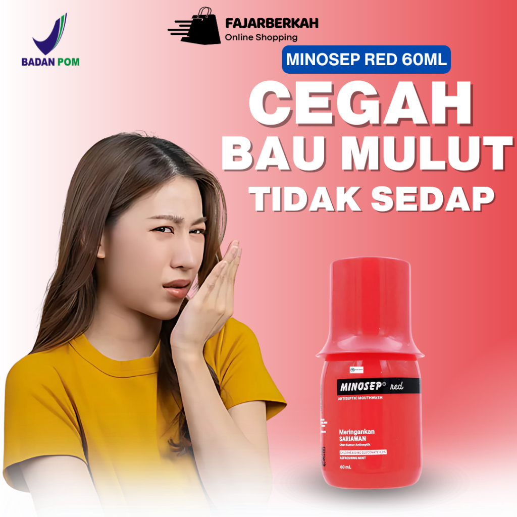 Jual Minosep Red 60ml - Minosep Merah Obat Kumur Antiseptic Sakit Gigi ...