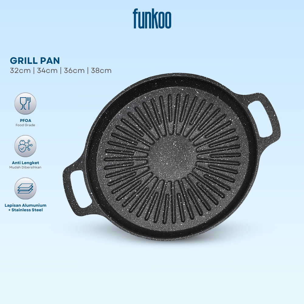 Jual Funkoo Wajan Grill Pan Anti Lengket Grill Pan BBQ Grill Pan ...