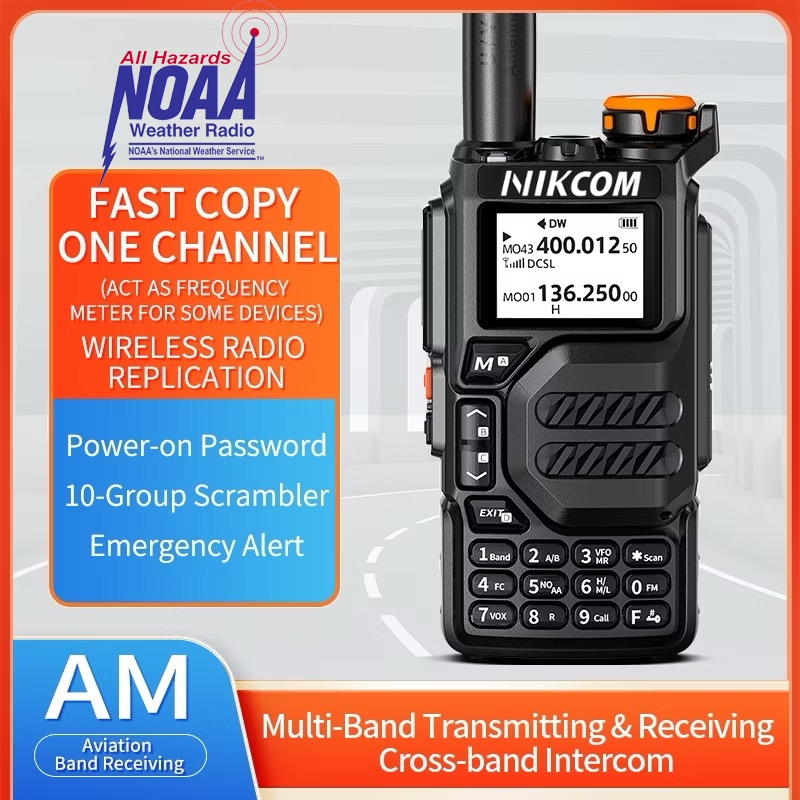 Jual HT Walkie Talkie NIKCOM X8 10Watt Jarak jauh 20KM NOAA Dual-band two-way radio Tahan Air ...