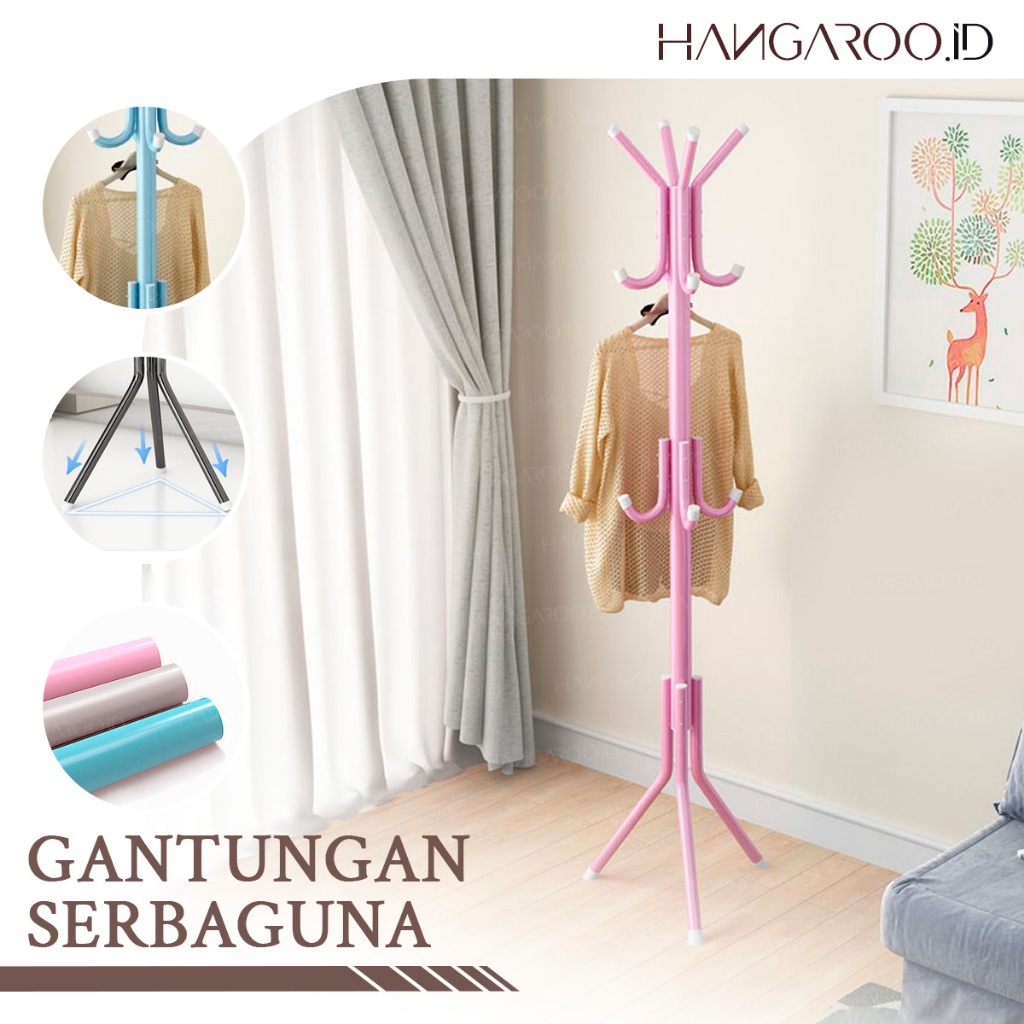 Jual Hangaroo Coat Hanger Gantungan Baju Stand Hanger Serbaguna ...