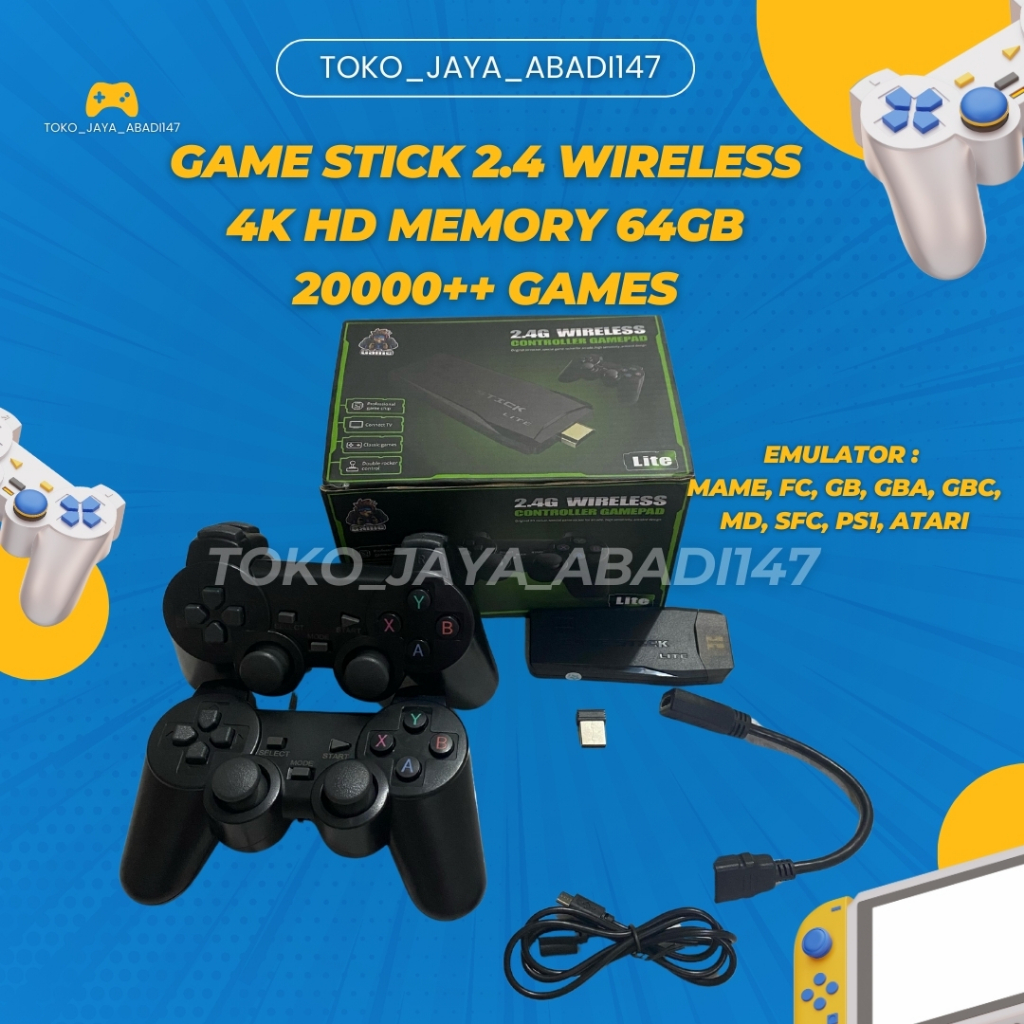 Jual Games Stick Wireless 4K Dengan Gamepad HDMI TV Video Games ...