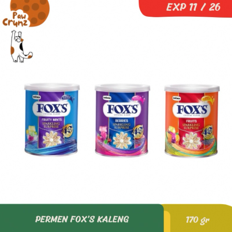Jual PERMEN FOX FRUIT / BERRIES / FRUITY MINTS KALENG 180 GR | Shopee ...