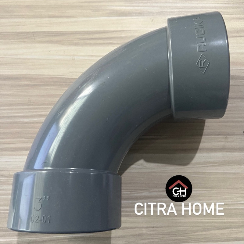 Jual Rucika Large Radius Elbow PVC (D-LL) 3” | Shopee Indonesia
