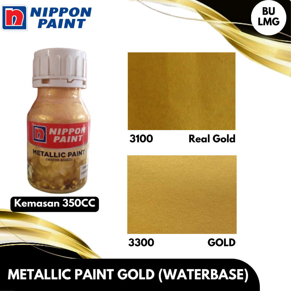 Jual Cat Emas Nippon Paint Water Base 3300 (Gold) dan (3100) Real Gold ...