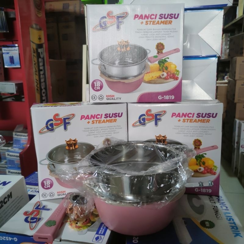 Jual panci susu+steamer gsf G-1819 | Shopee Indonesia